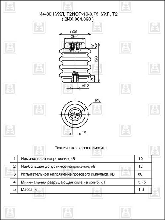 Купить Изолятор опорный ИОР-10-3,75 II УХЛ2